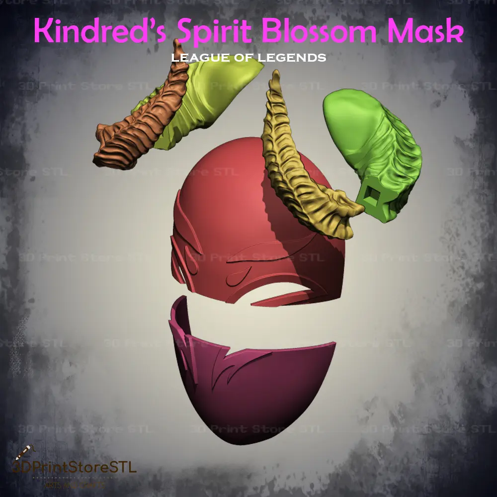 Cosplay STL Download - Kindred Mask Skin Cosplay League of Legends ...