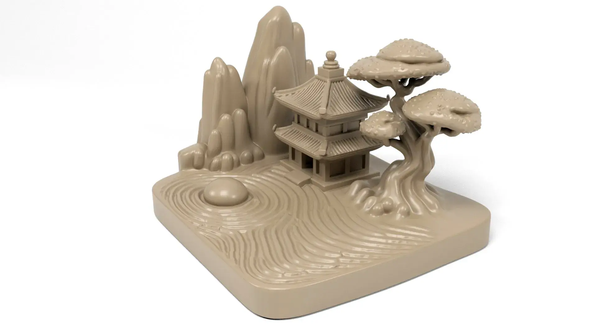 Home Decorations & Ornaments STL Download - Zen Landscape Sculptureby ...