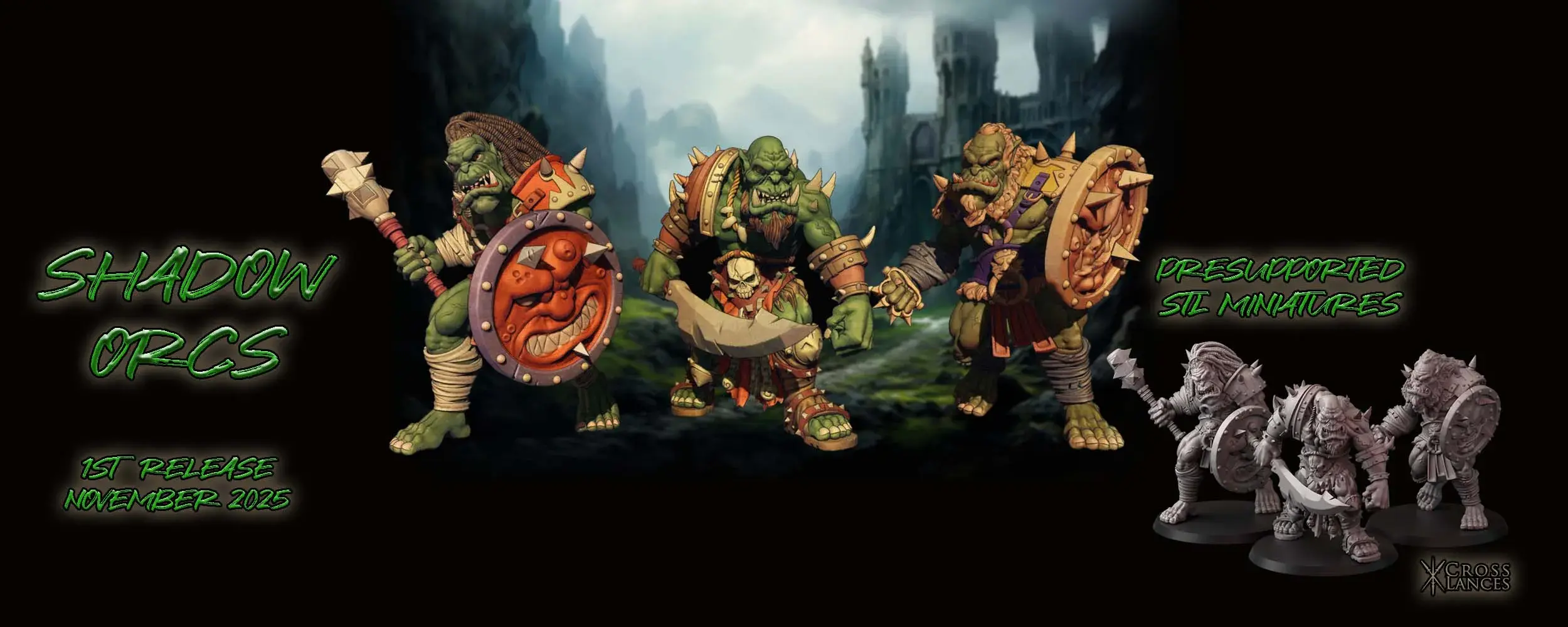 Characters & Creatures STL Download - Shadow Orcsby Crosslances