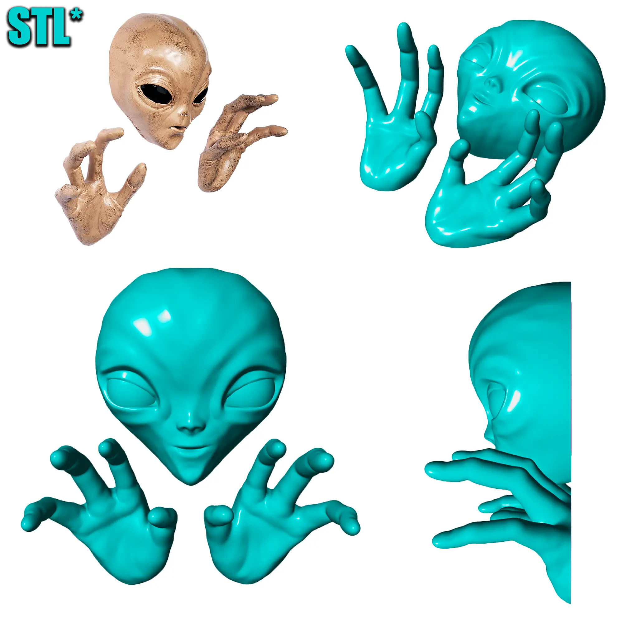 Other STL Download - ALIEN WALL MOUNTED | ALIEN PLAQUE | UFO | NO ...