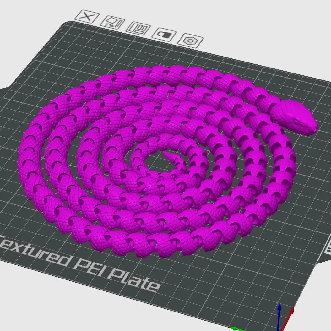 Free Characters & Creatures STL Download - Extra Long Snake with ...