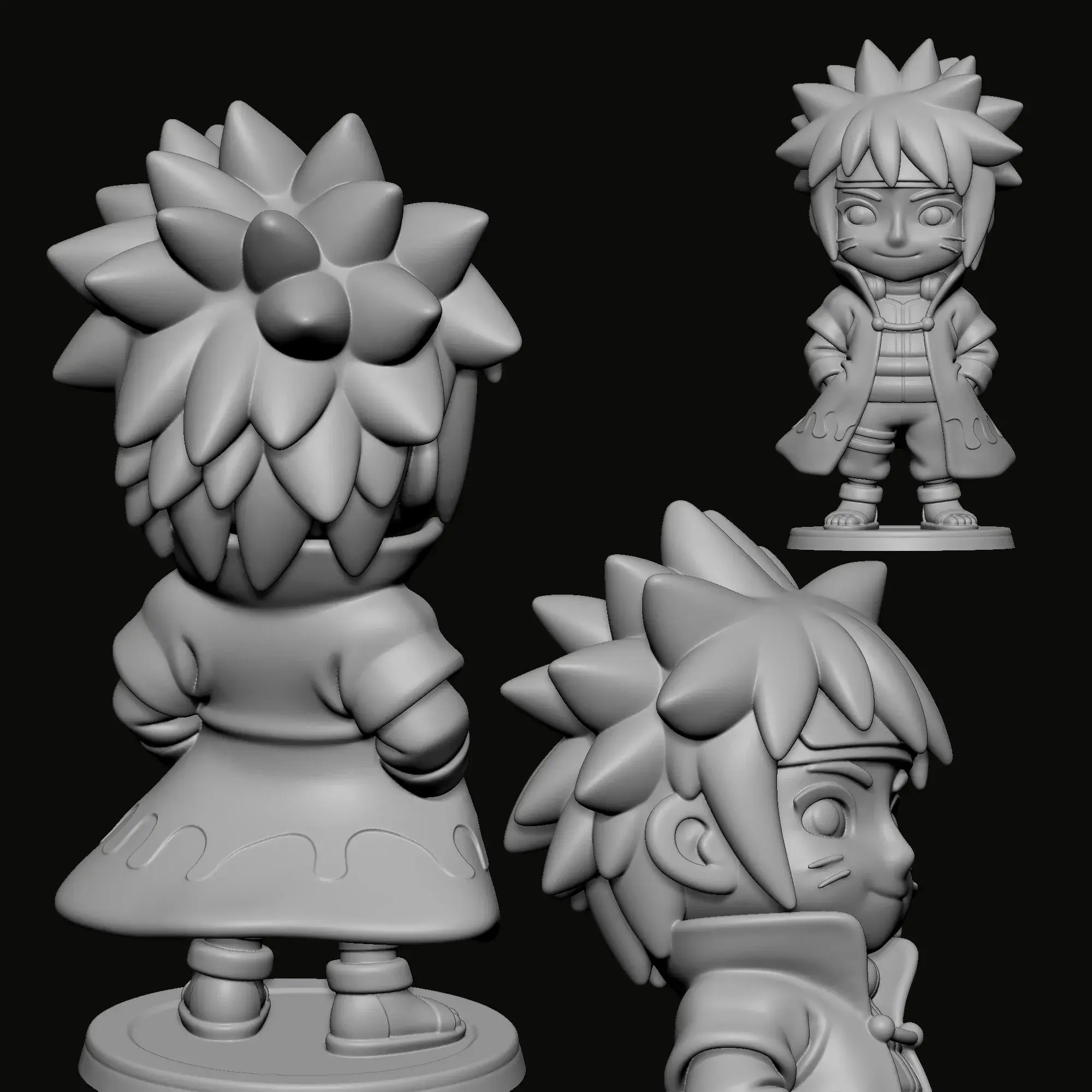 Characters & Creatures STL Download - Minato Chibi - Narutoby GALAXIARUM 3D