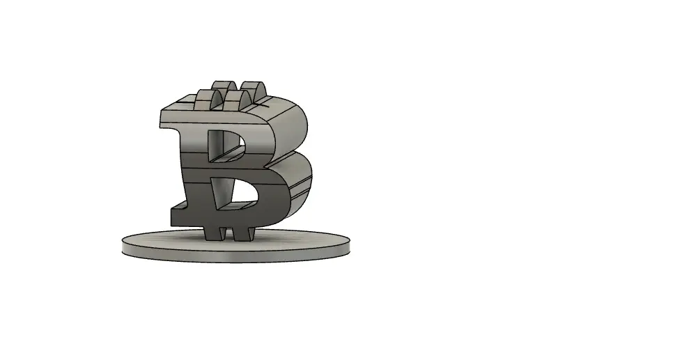 Free Badges & Coins STL Download - Text Flip Bitcoin BTC-HEARTby OsY