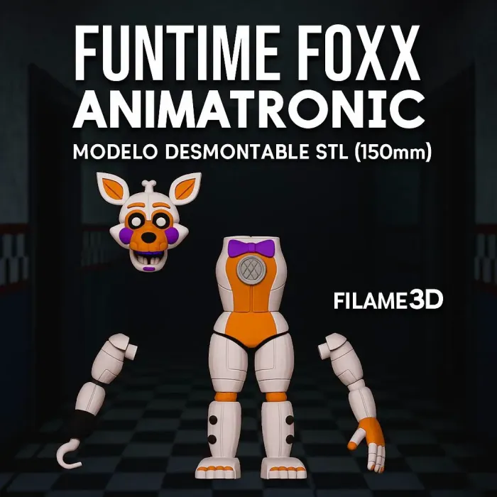 Characters & Creatures STL Download - Funtime Foxy Animatronic ...