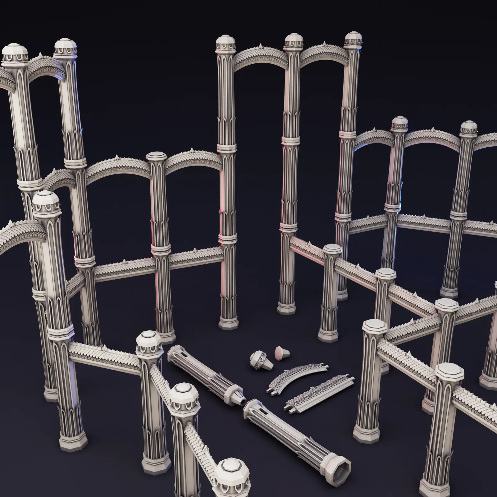 Miniature Games & Accessories STL Download - Modular Columns & Archways ...