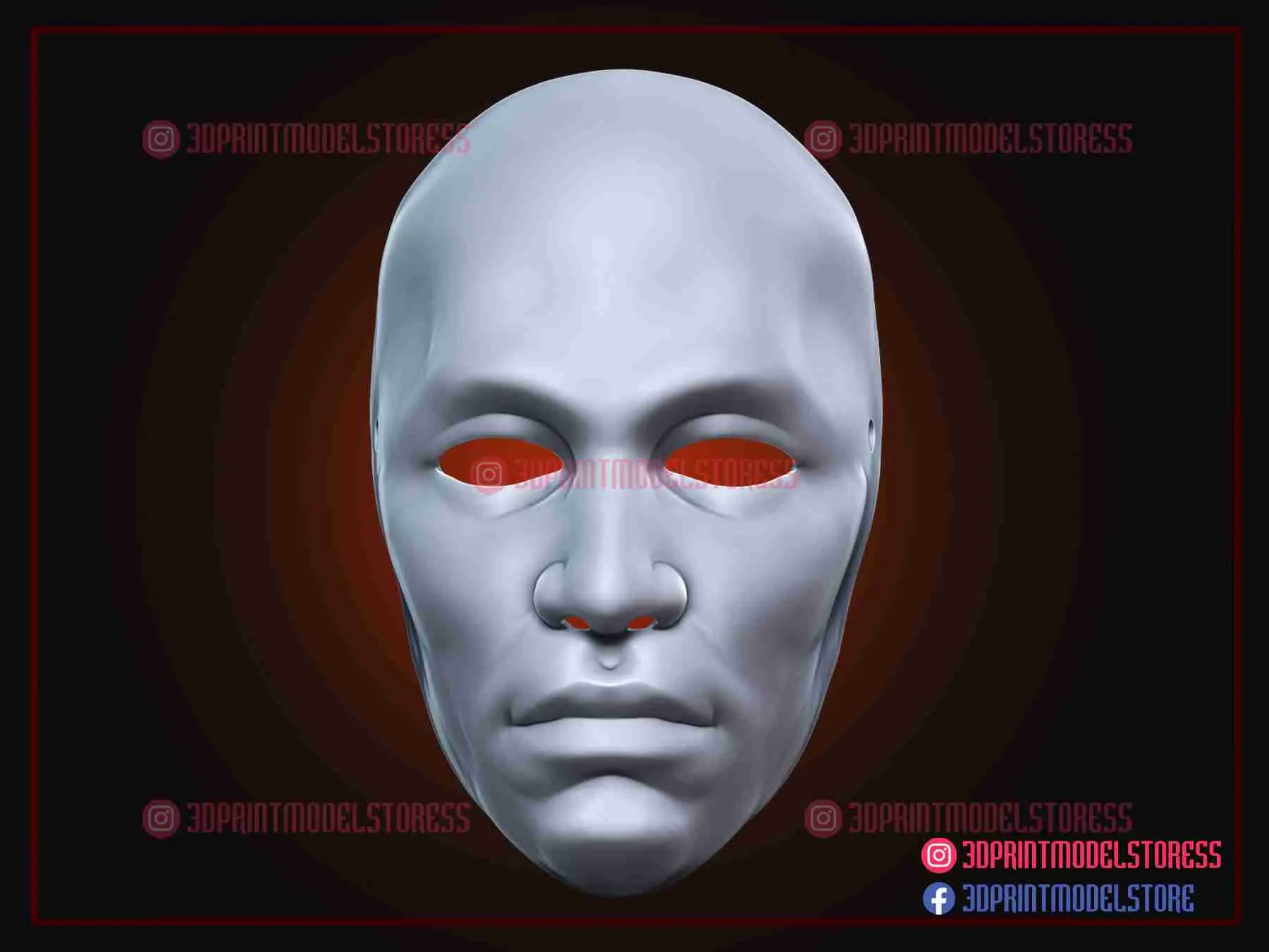Cosplay STL Download - Netflix Hellbound Mask Cosplay - Halloween ...