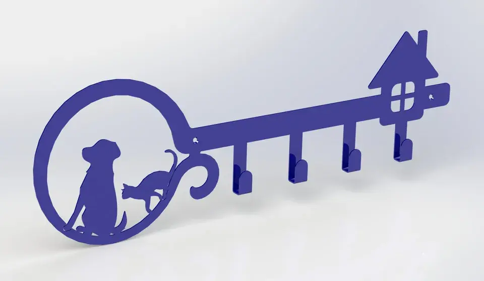 Home Decorations & Ornaments STL Descarga - Cat Key Holder - DRAKLORN