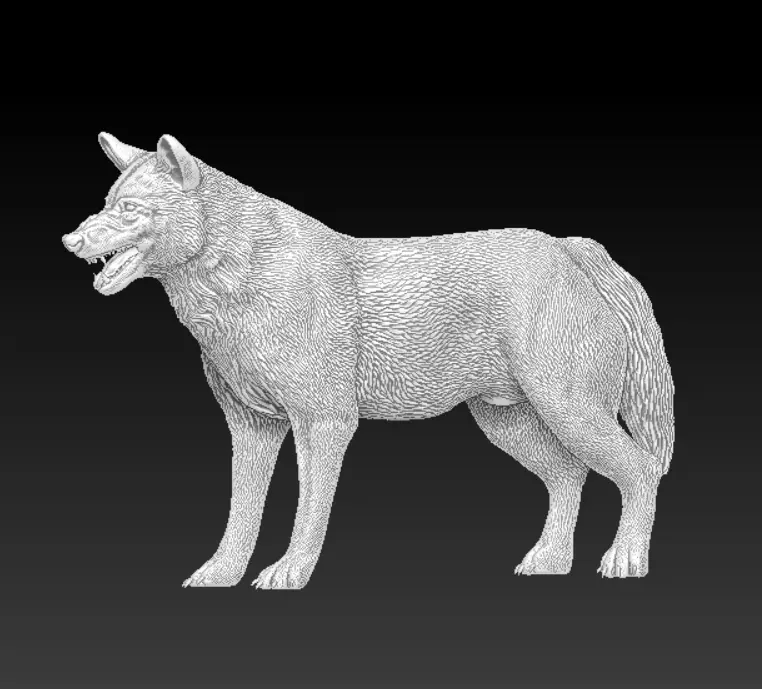 STANDING WOLF | 3D models download | Creality Cloud