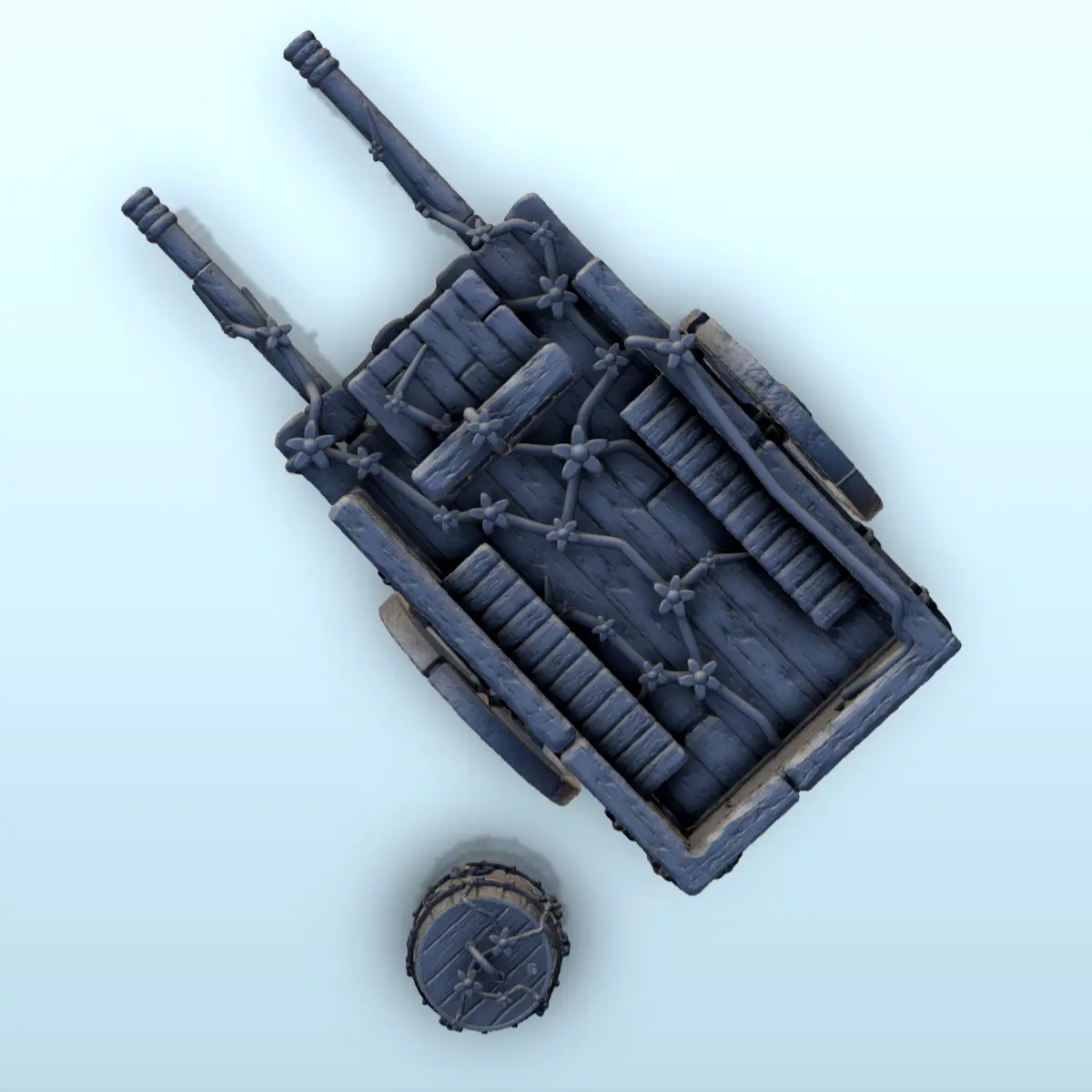 Other STL Download - Wooden cart and barrel (3) - miniatures warhammer ...