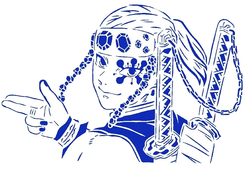 Free Characters & Creatures STL Download - Tengen Uzui stencil 2by SMT_M 🦊