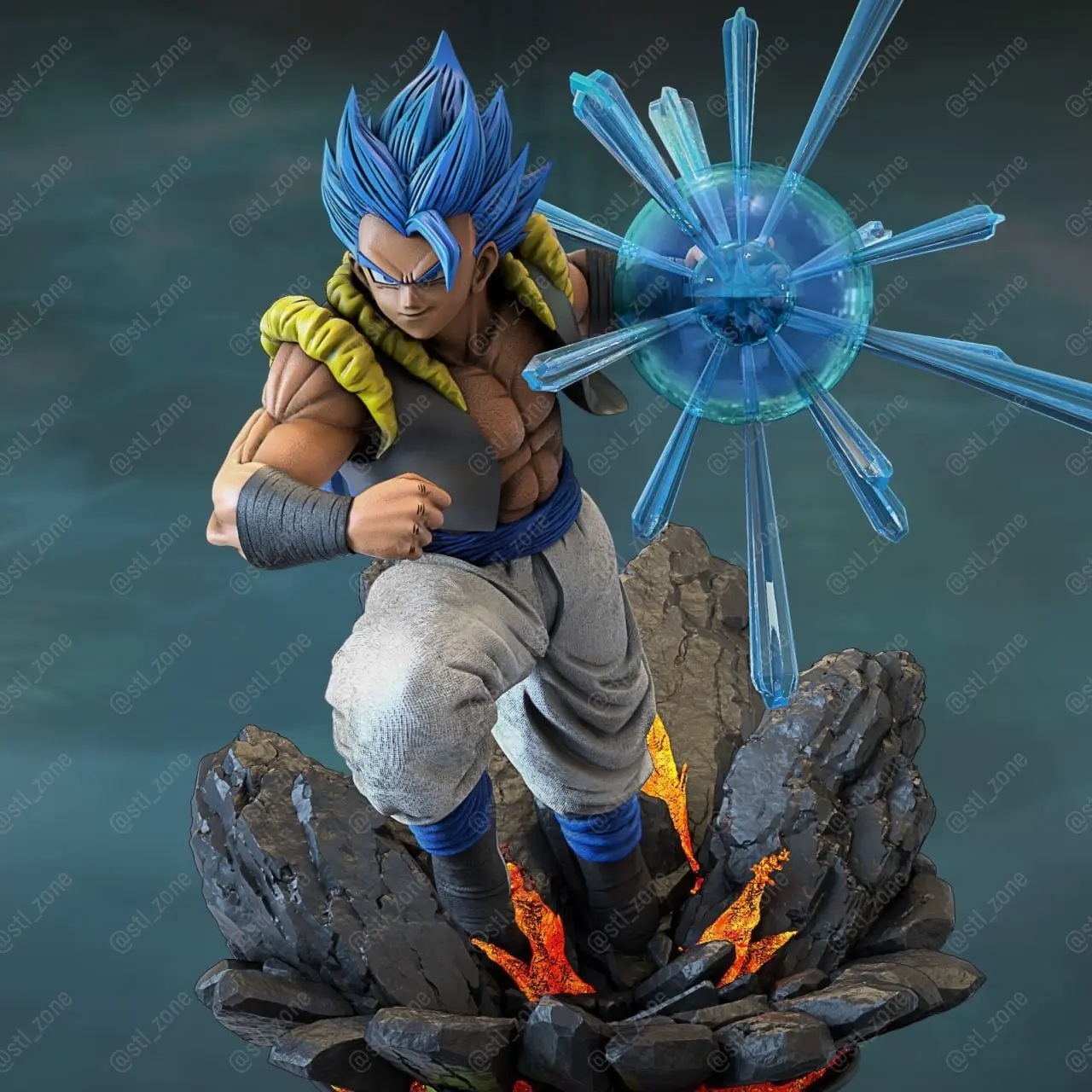 Characters & Creatures STL Download - Gogeta SSJby Paulo Rubens