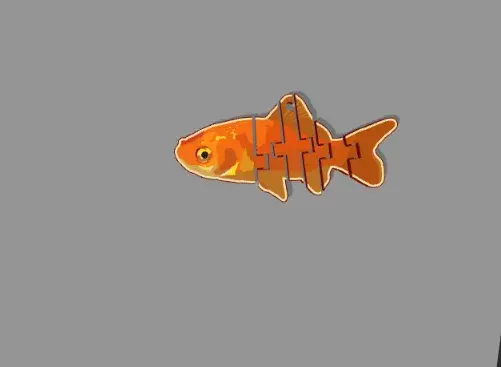 Industrial Design & Prototypes STL Descarga - flexi fish keychain - johnlds