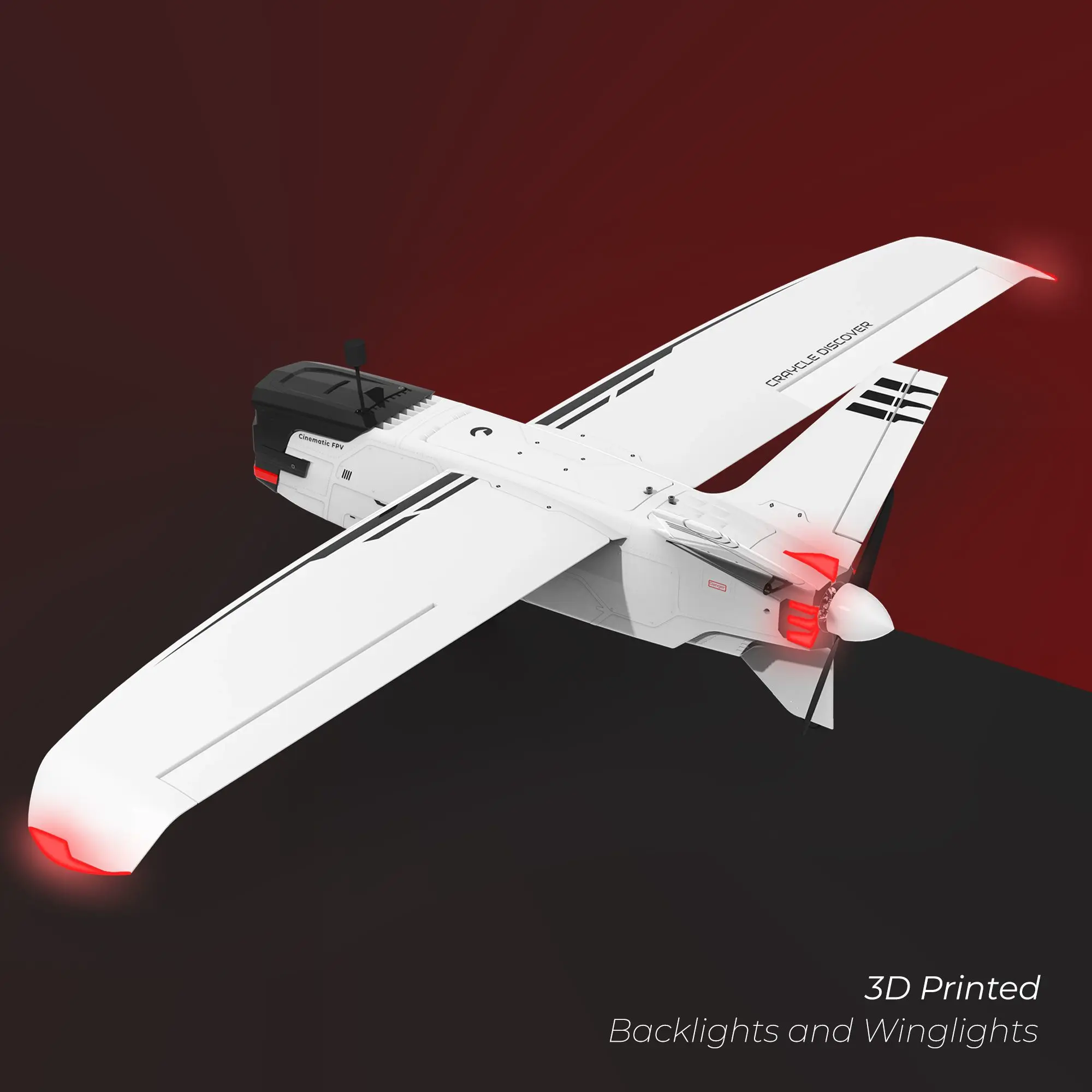 DISCOVER 1200 MM CINEMATIC FPV PLANE STL FILE | 3D models download ...