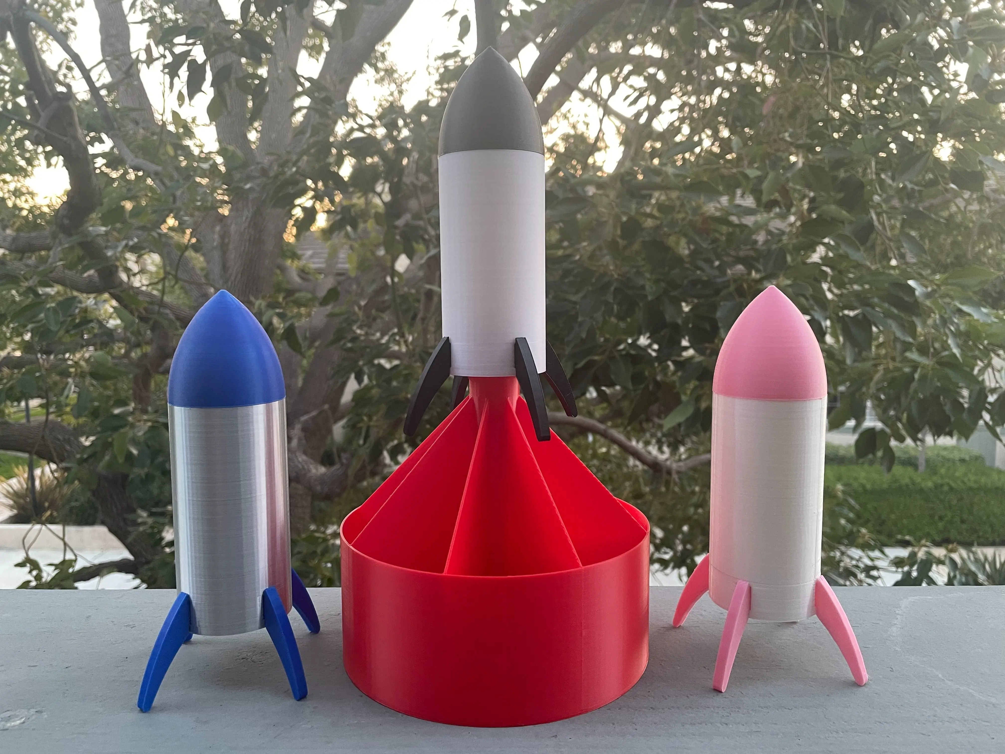 Stationery & Learning Tools STL Download - Rocket Ship Desk Organizer ...