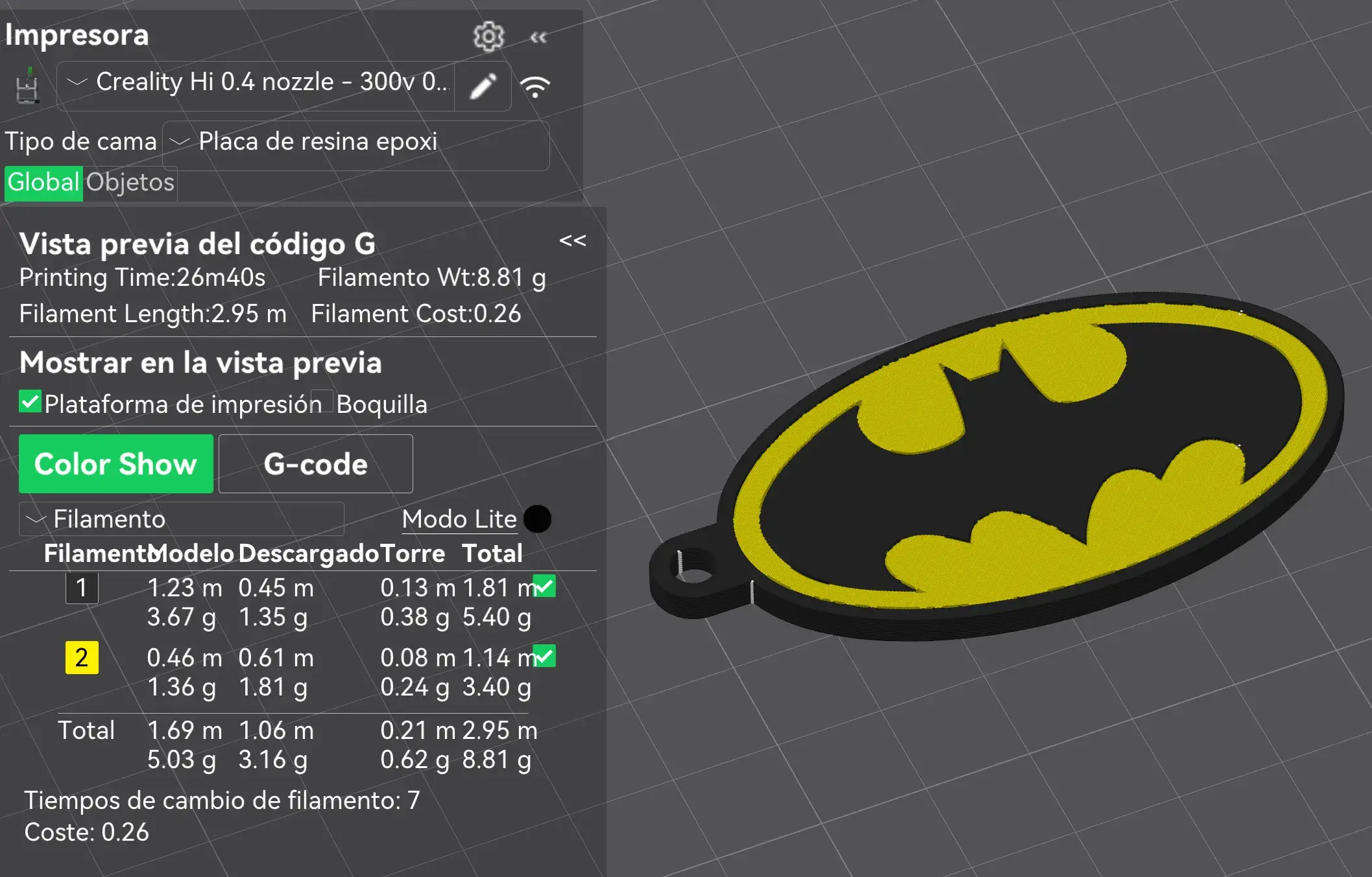 3D Printer Files | 3MF File | Batman Keychain - Llavero | Creality Cloud