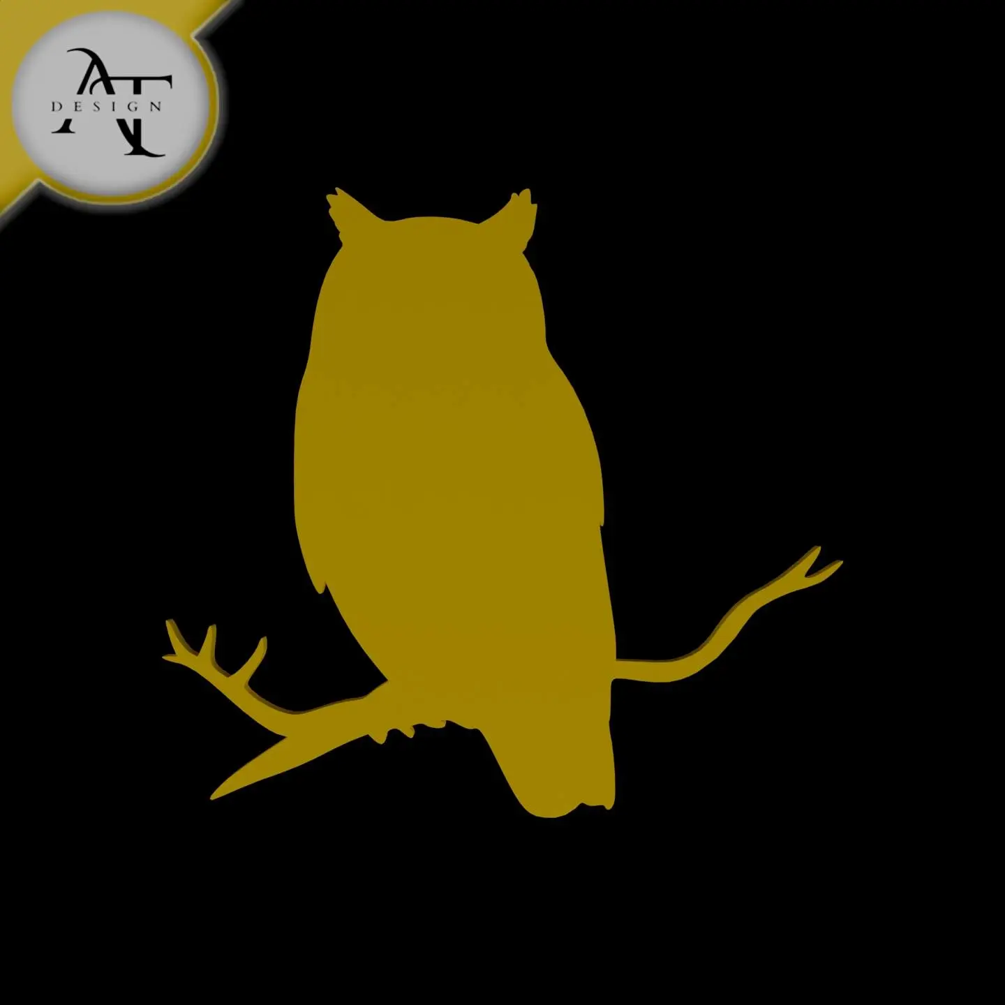 Home Decorations & Ornaments STL indir - Owl - Silhouette - 2D Wall Art ...