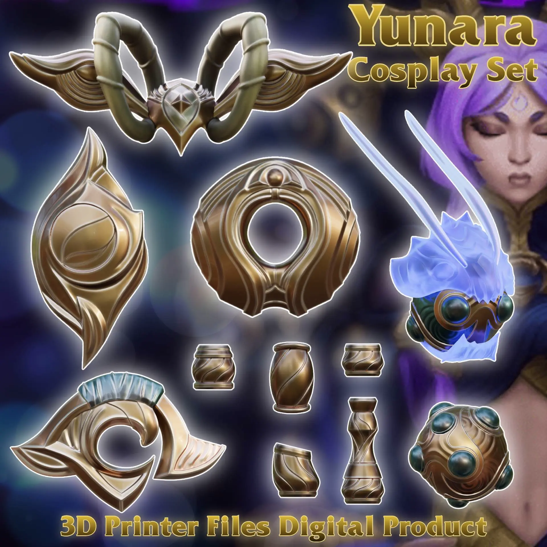 Other STL Download - Yunara Cosplay Accessories League of Legendsby ...