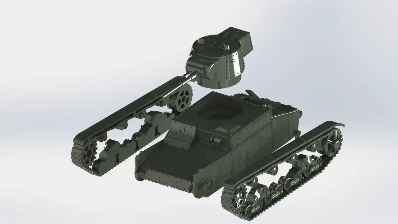 Other STL Download - Vickers Mk.E type A (“Six-tonner”) (UK, WW2)by ...