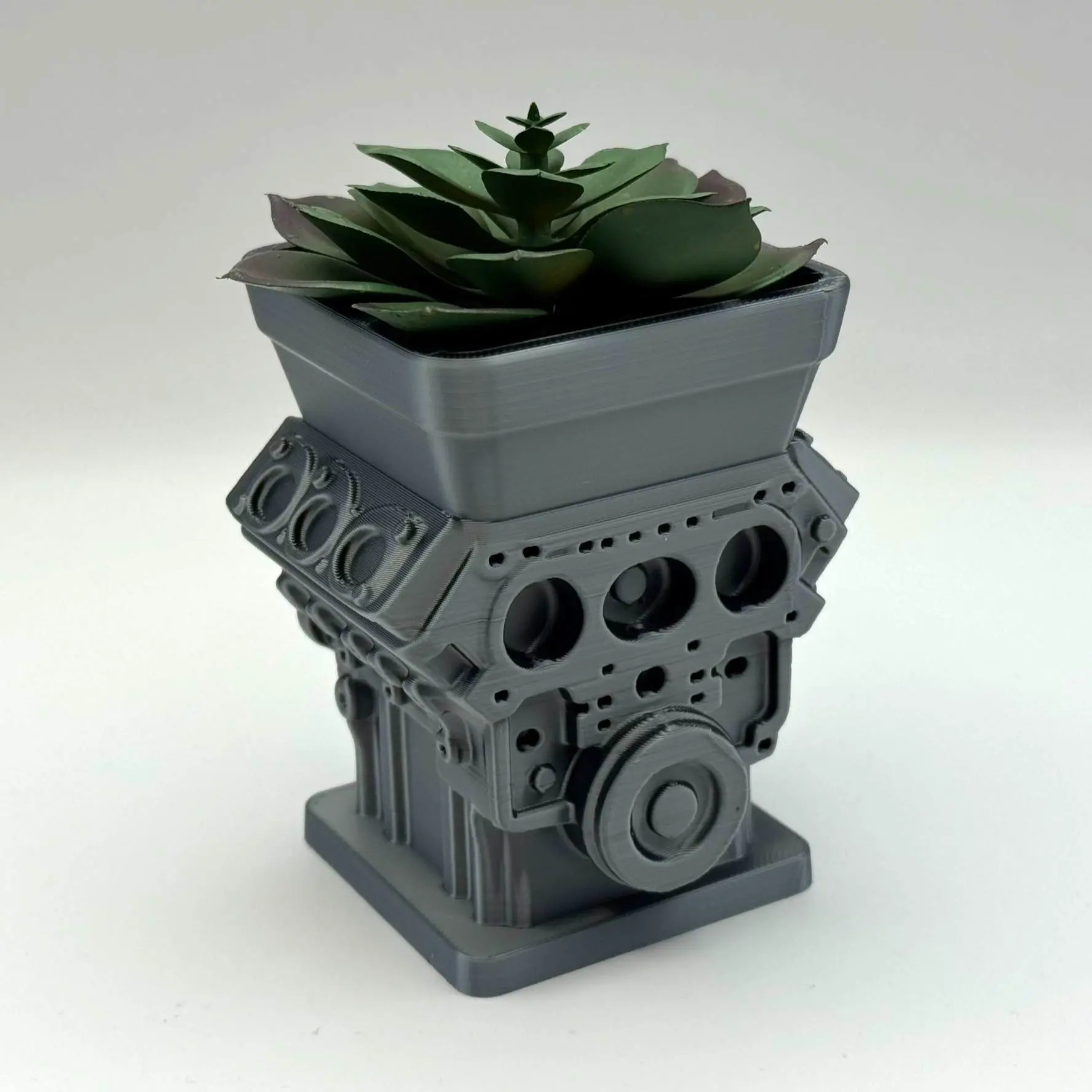 3D Printer Files | 3MF File | Engine Block Planter | Creality Cloud