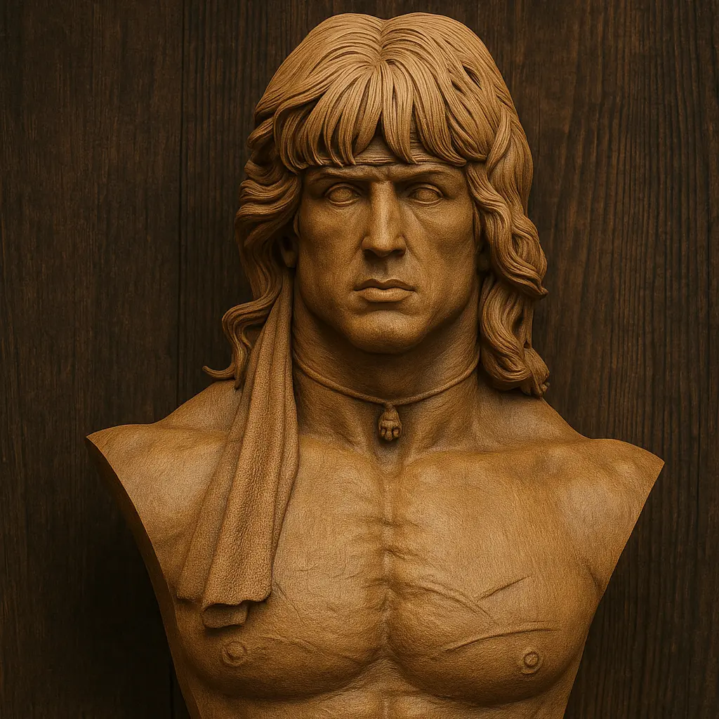Sculptures & Artworks STL Download - Sylvester Stallone BUST Ramboby ...