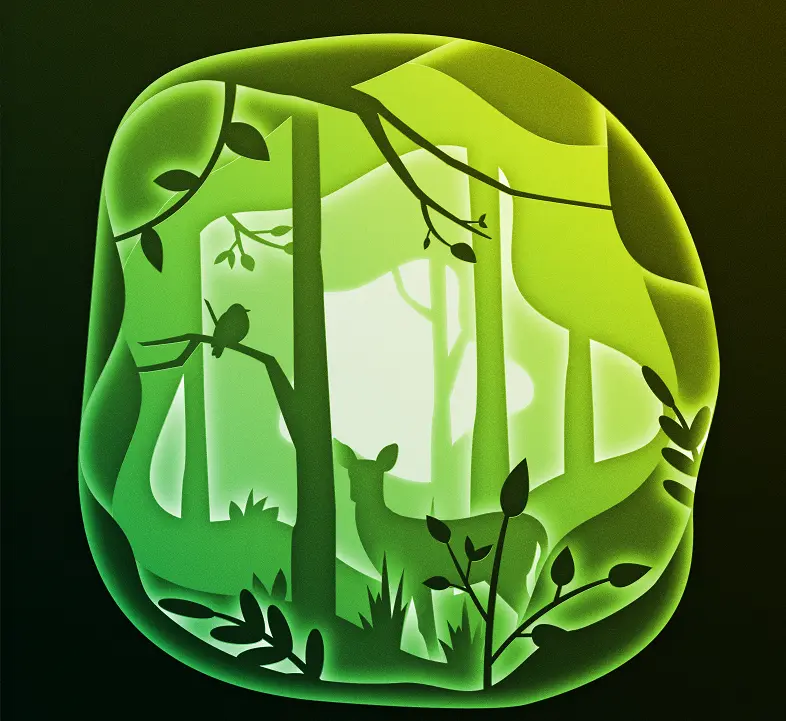 Deer in the forest shadow box | 3D models download | Creality Cloud