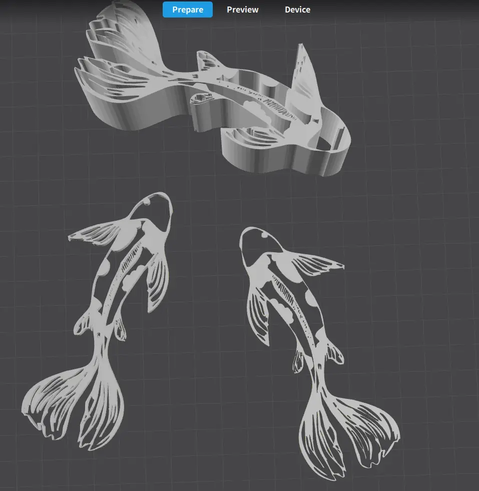 Digital Art STL Download - Carp koi 2Dby Olivier13