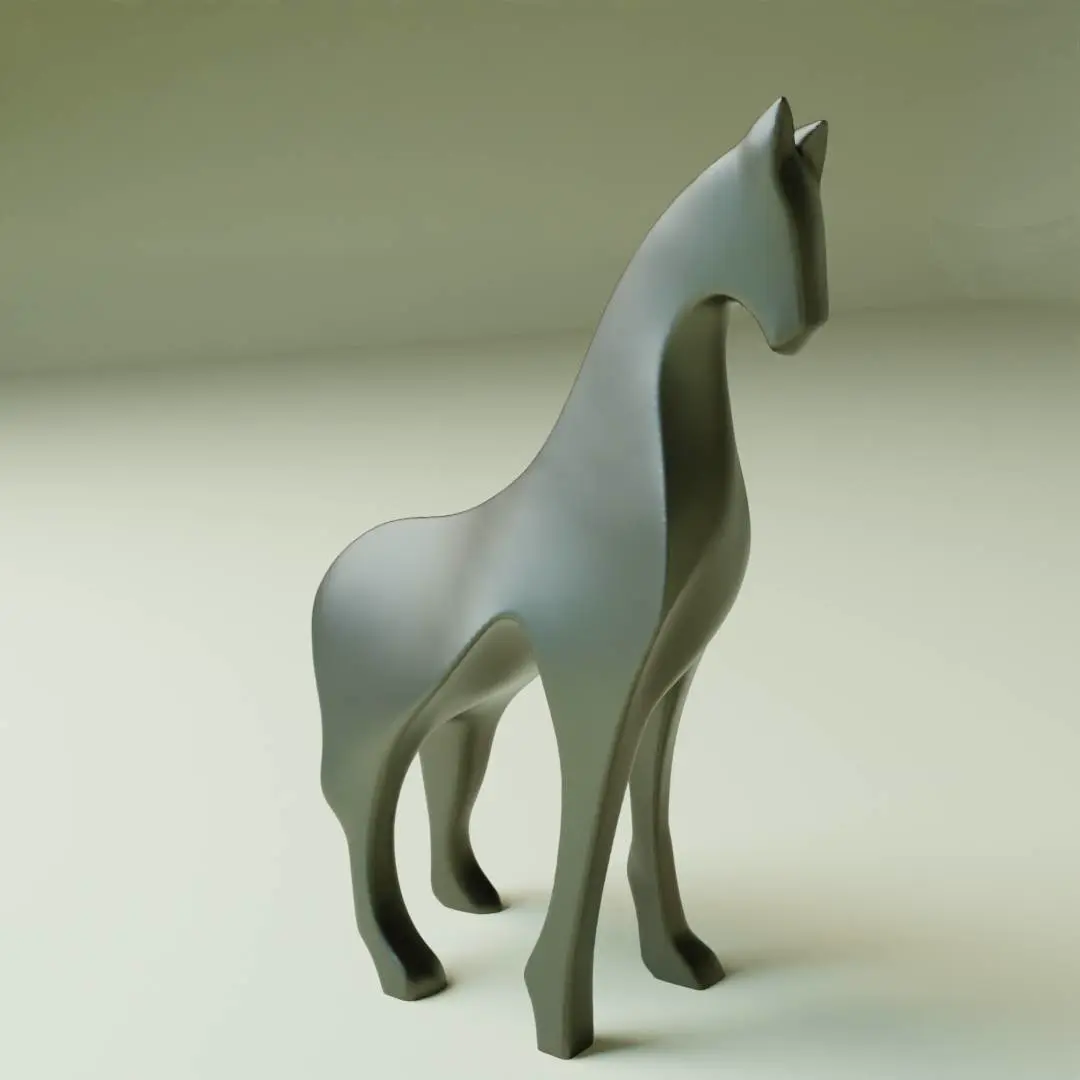 Home Decorations & Ornaments STL Download - Modern horse sculptureby ...