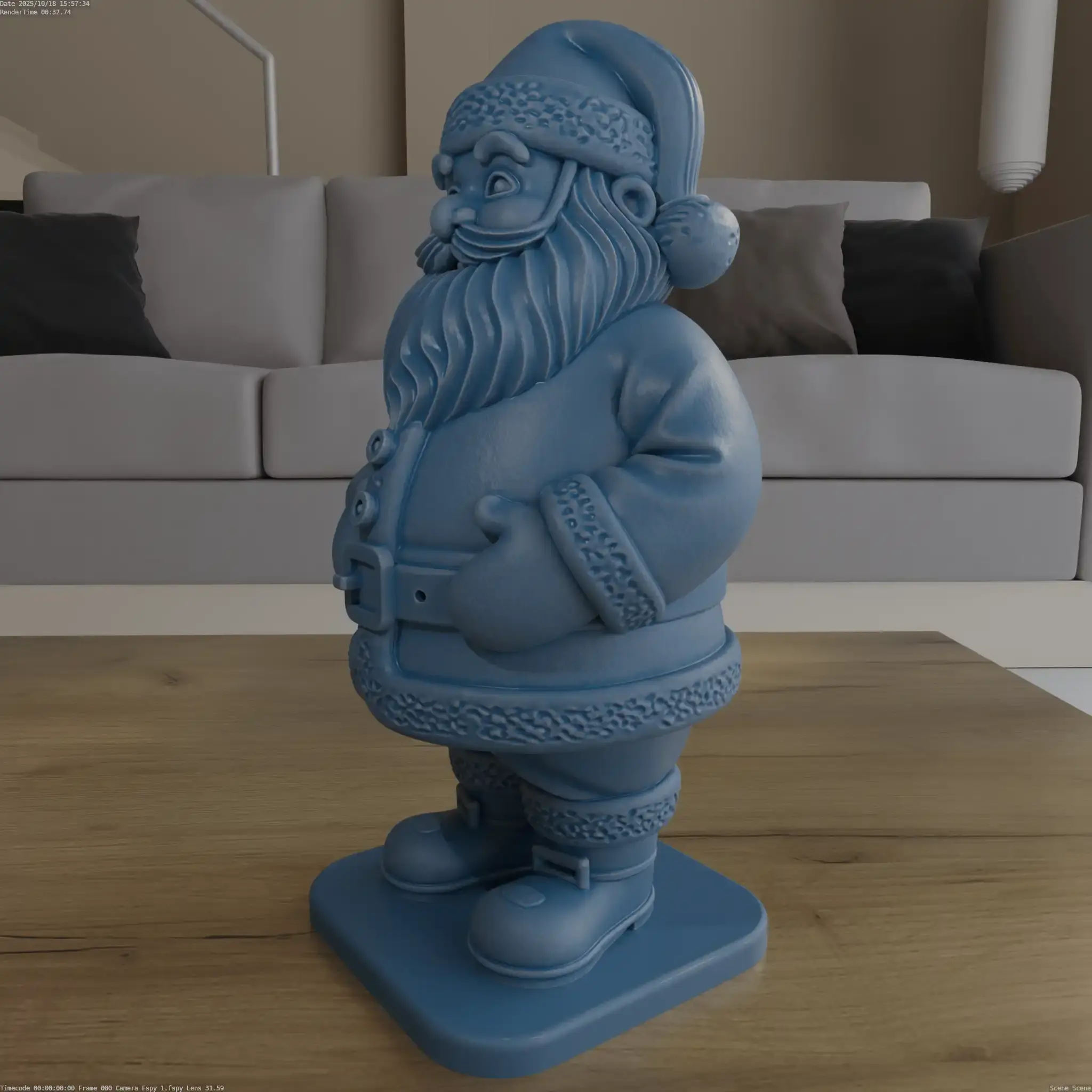 Sculptures & Artworks STL Download - Santa Claus 3D Model STL Handmade ...
