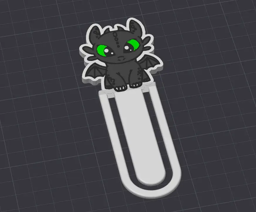 3D Printer Files | 3MF File | Cute DUAL Toothless Bookmark - Chimuelo ...
