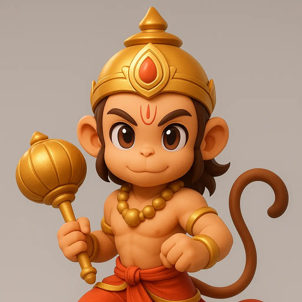 Free Characters & Creatures STL Download - hanuman ji cute modelby ...