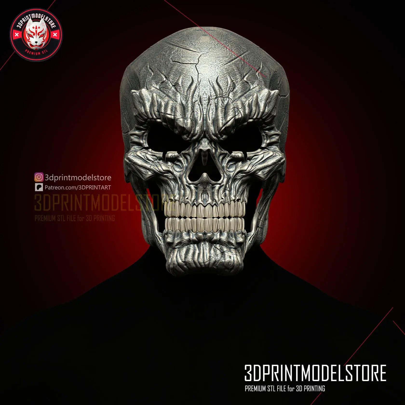Cosplay STL Download - Ghost Rider Skull Mask -Skeletor Helmet ...