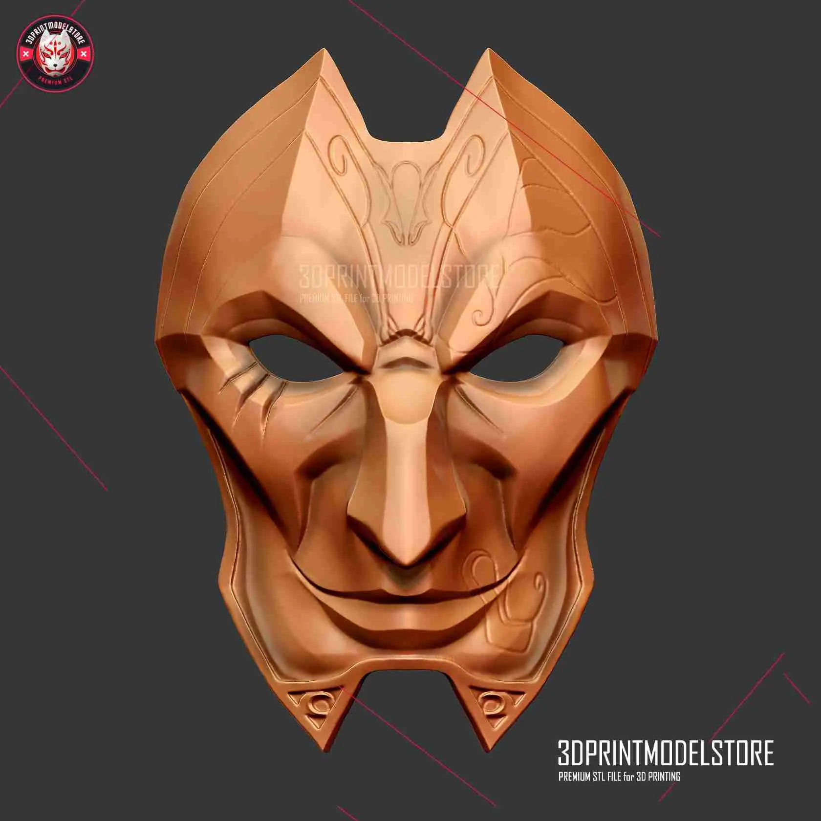 Cosplay STL Download - LOL League of Legends Jhin Mask Cosplay ...
