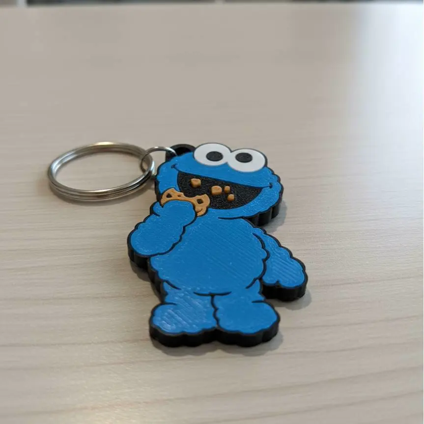 3D Printer Files | 3MF File | keychain Cookie Monster sesame street ...