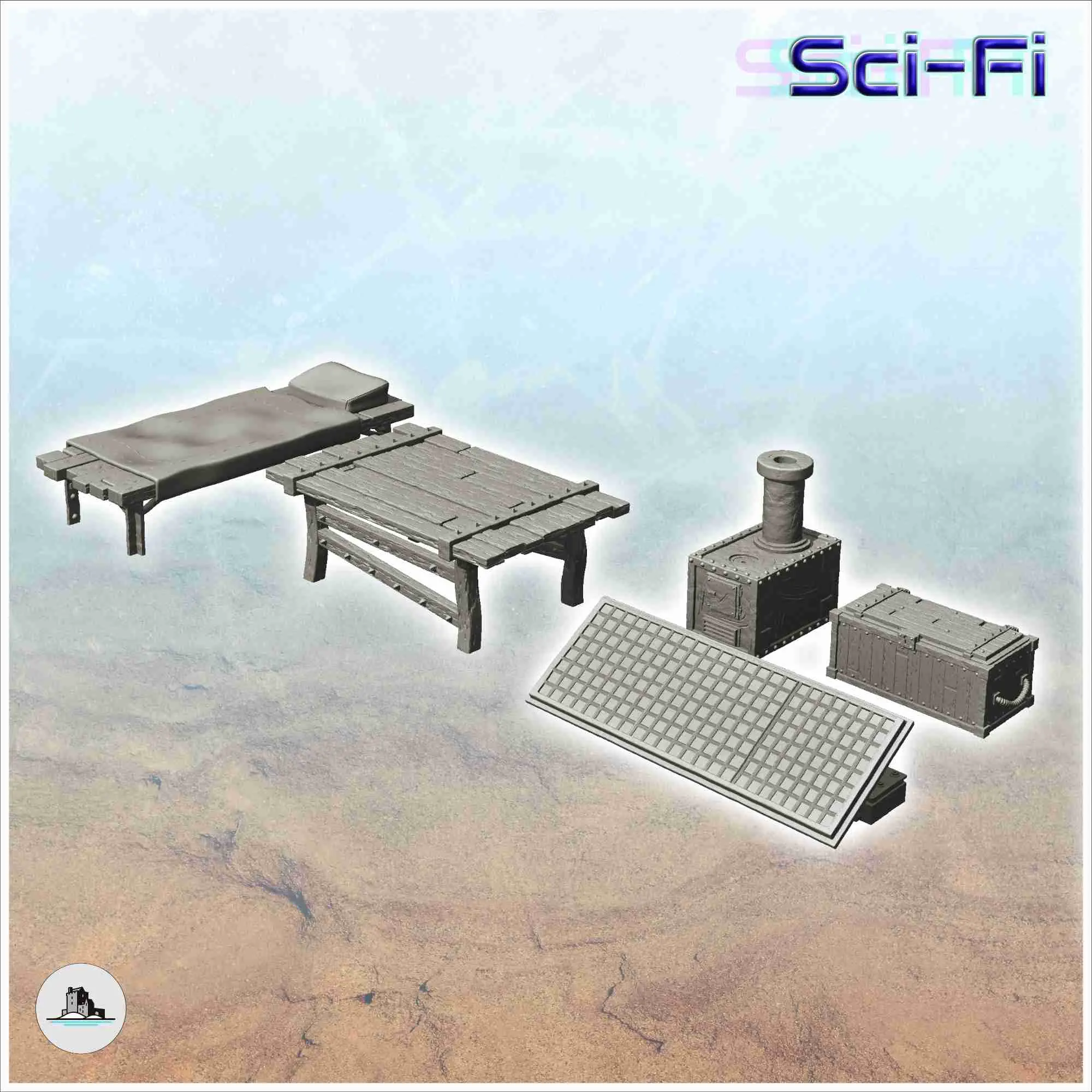 Miniature Games & Accessories STL Download - Set of post-apocalyptic ...