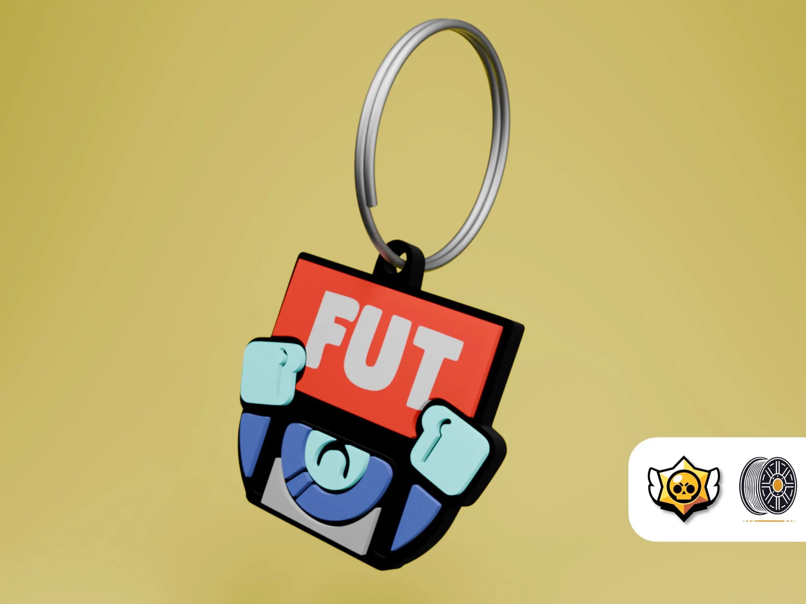 3D Printer Files | 3MF File | FUT Reply Pin | Brawl Stars Keychain ...