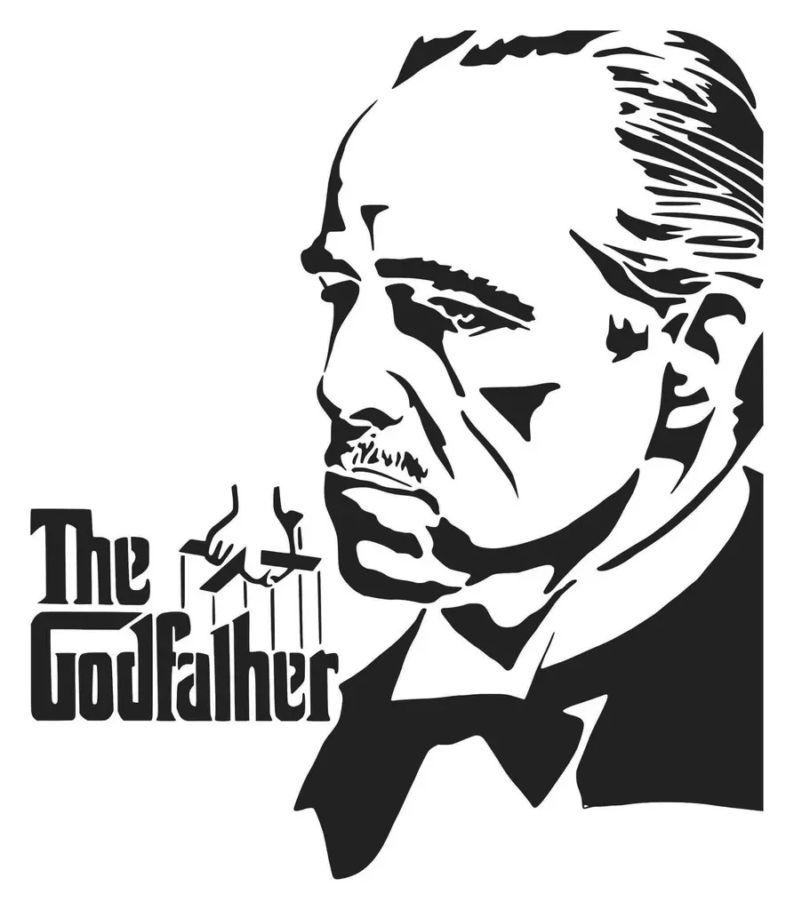 Free Other STL Download - The God Father stencilby SMT_M 🦊