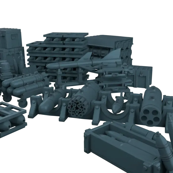 Props & Terrain STL Download - Military Warehouseby Tiny Furniture