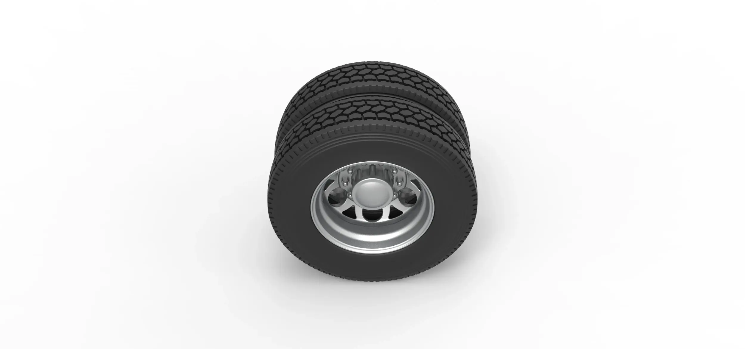 Other STL Download - Rear custom wheel of semi truck V15 Scale 1:25by ...