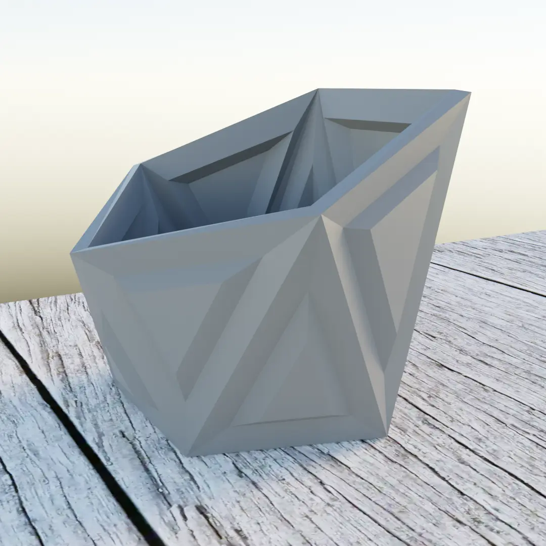 3D Printer Files | 3MF File | inclinated geodesic pot | Creality Cloud