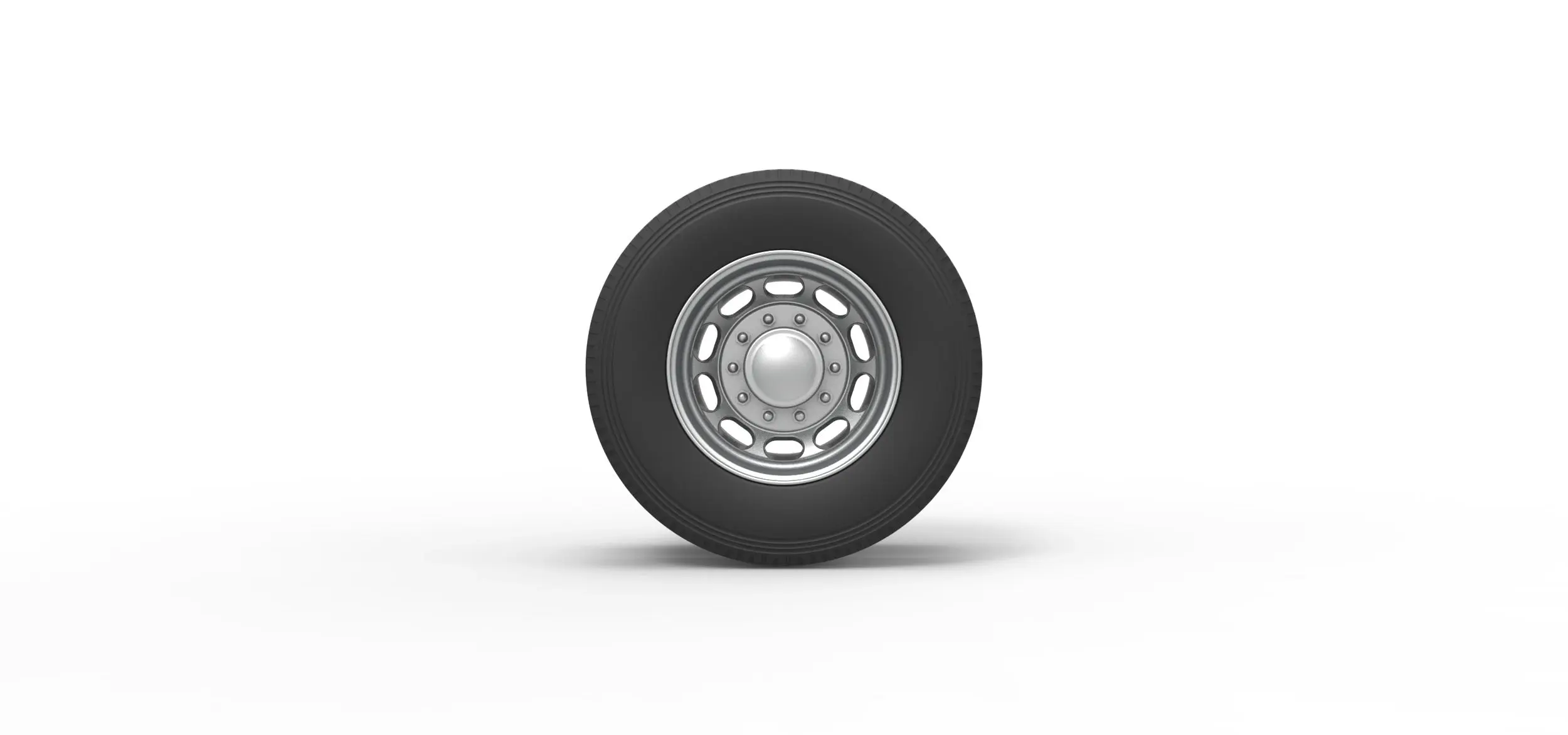 Vehicles & Machinery STL Download - Rear custom wheel of semi truck V4 ...