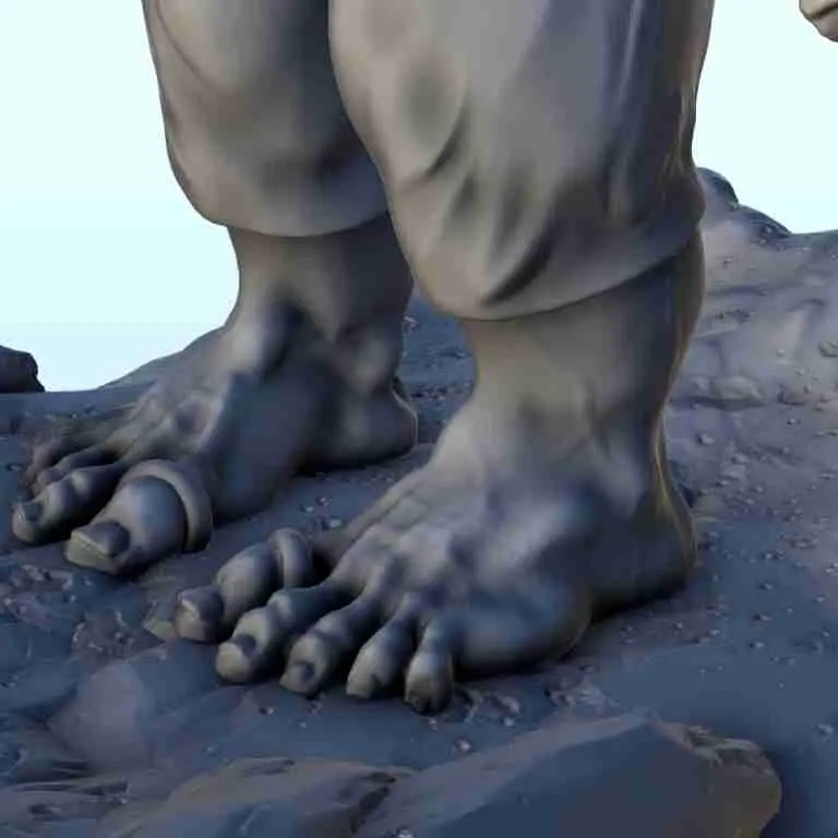 Other STL Download - Horned orc with tree trunk 7 - miniatures ...