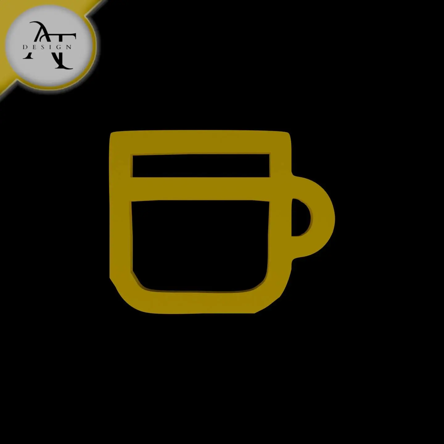 gratuita Digital Art STL Descarga - Simple Coffee Cup Symbol - 2D Art ...