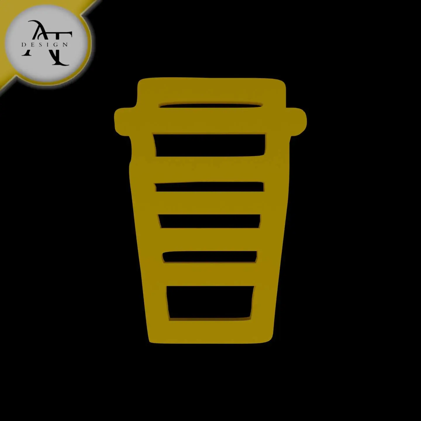 Free Digital Art STL Download - Simple Coffee Cup Symbol - 2D Artby AT ...