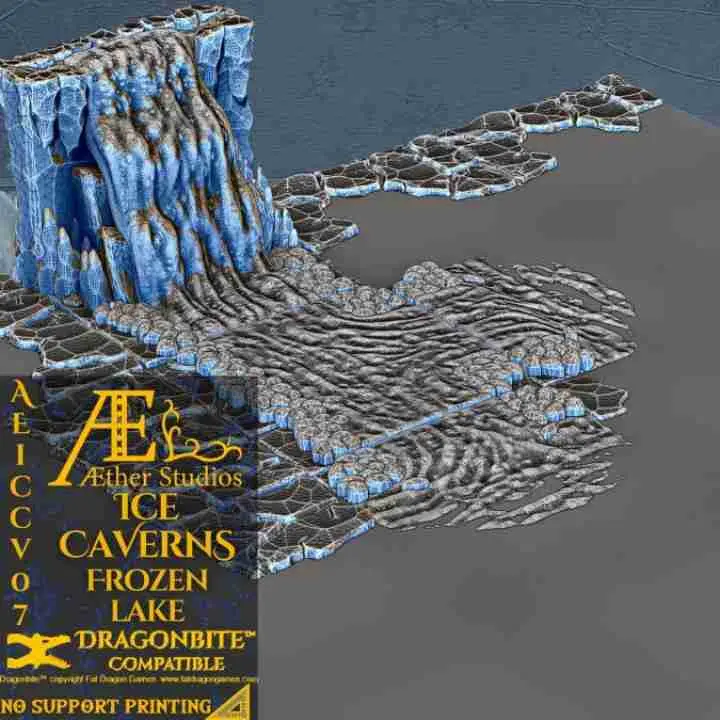 Props & Terrain STL Download - AEICCV7 - Frozen Lakeby Aether Studios