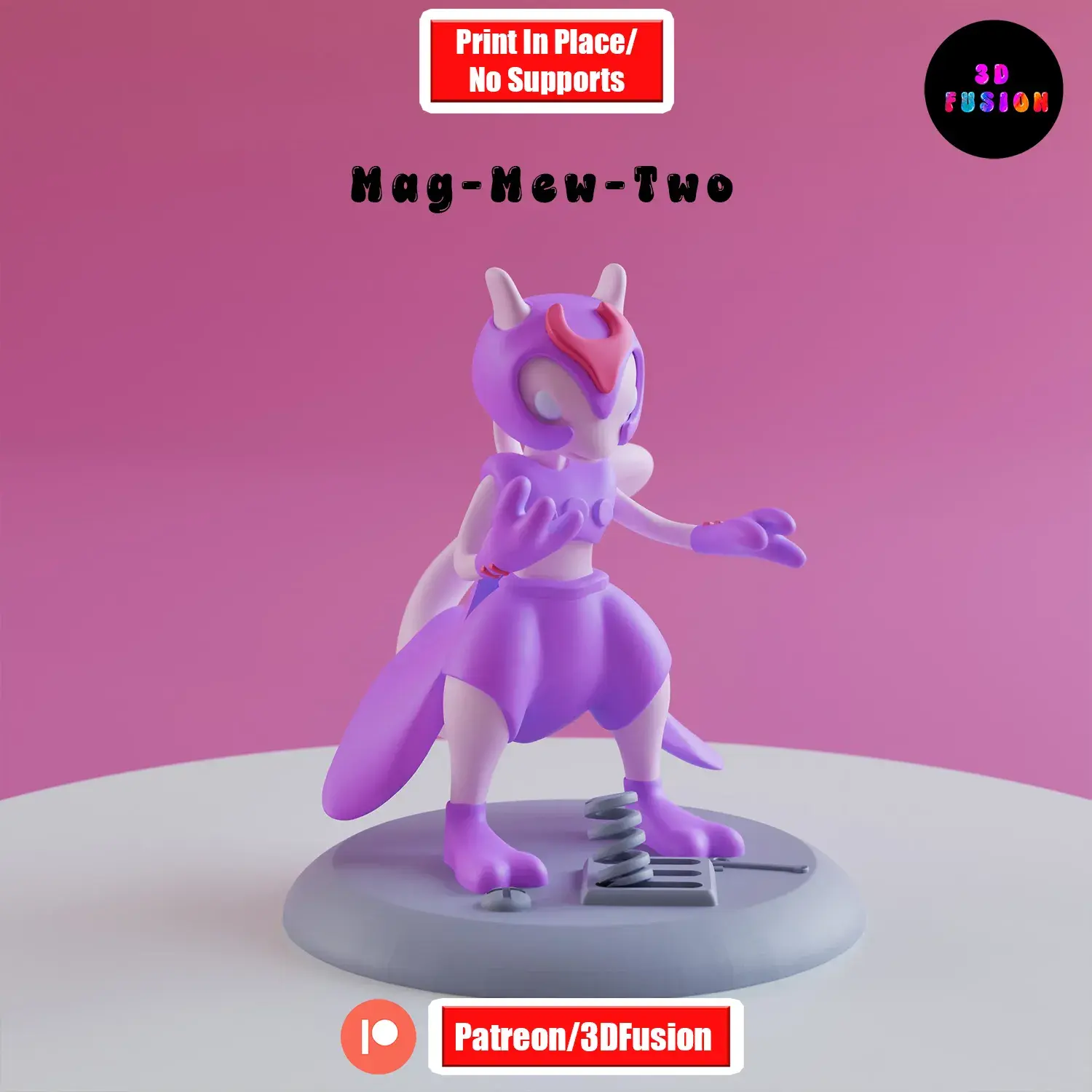 Other STL Download - MewTwo X Magneto | MultiColor Pokemon Mini Decorby ...