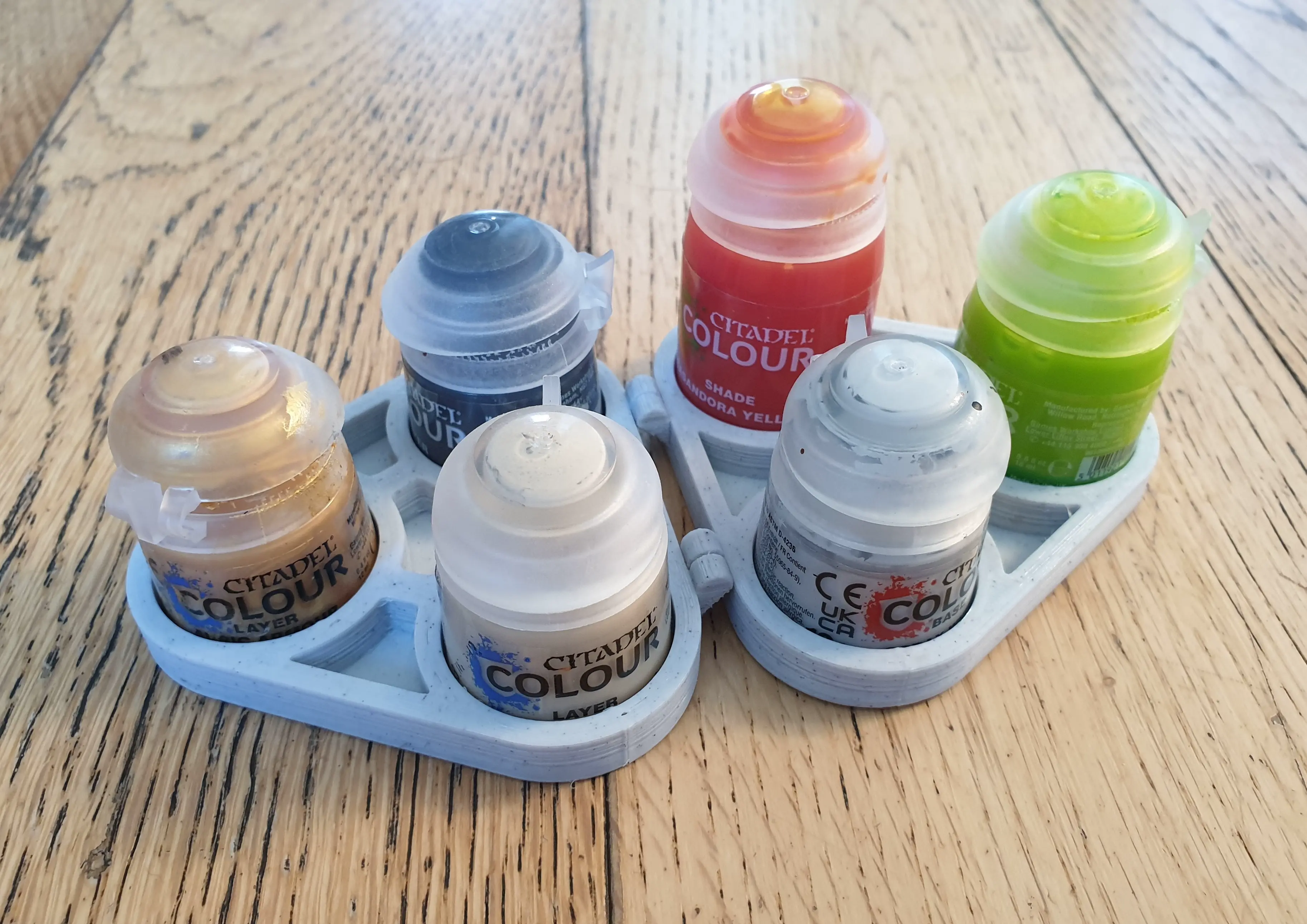 Other STL Download - Print in Place folding Citadel Paint 6 Pot Holder ...