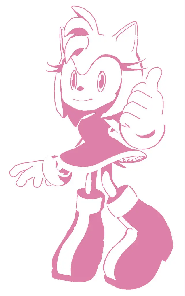 Free Digital Art STL Download - Amy Rose stencilby SMT_M 🦊