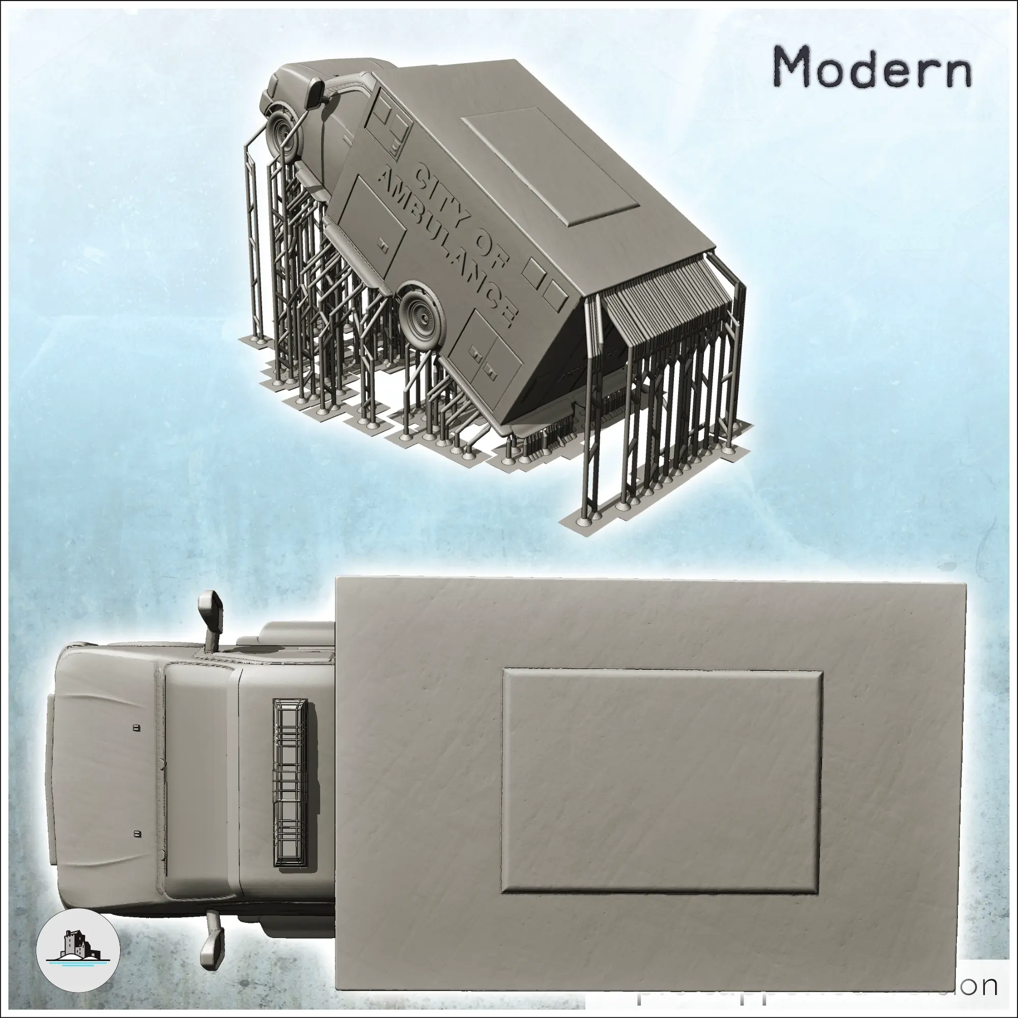 Other STL Download - Modern Ford ambulance with rotating beacon (1 ...