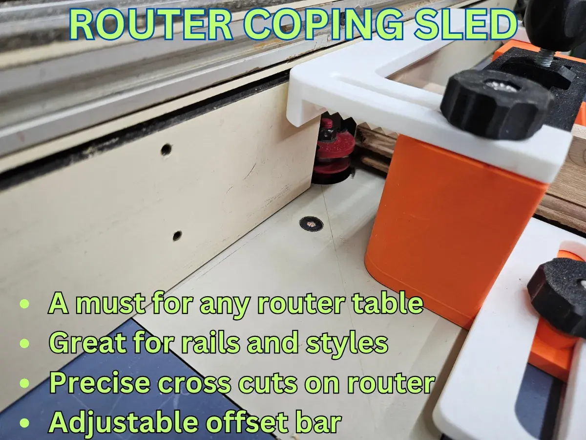 3D Printer Files | 3MF File | Router table coping sled - IMPERIAL ...