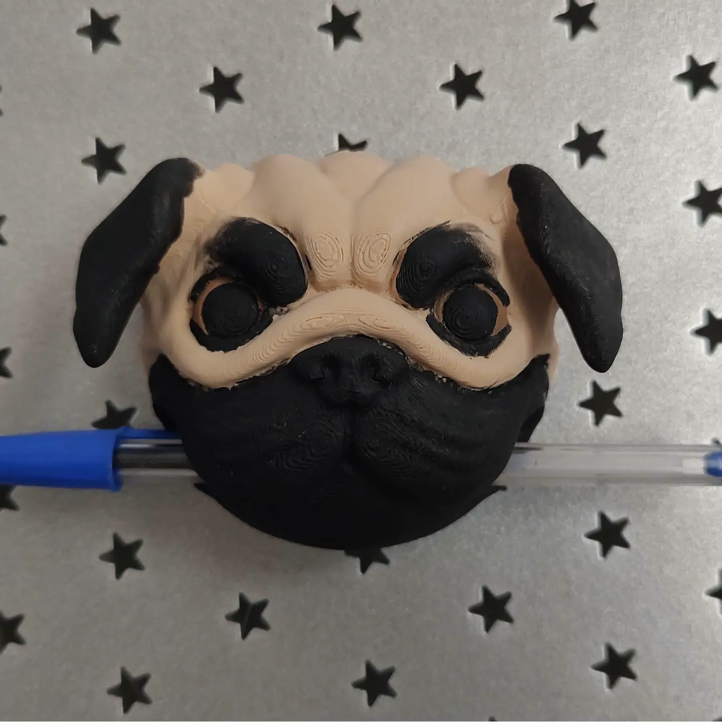 Digital Art STL Download - Pug Magnetby KelRoli